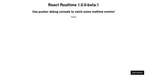 React Realtime Examples Codesandbox
