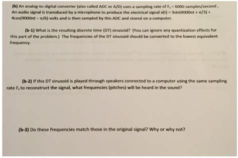 Solved An Analog To Digital Converter Also Called Adc Or Chegg