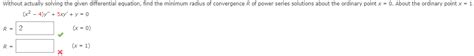 Solved Without Actually Solving The Given Differential Chegg
