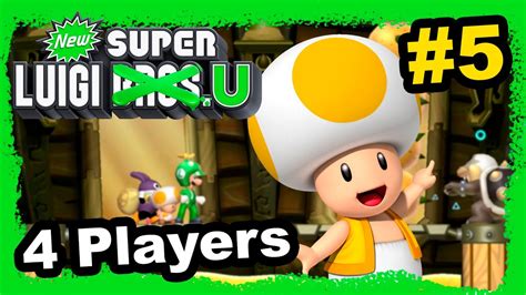 New Super Luigi U Deluxe 4 Players Walkthrough Part 5 World 2