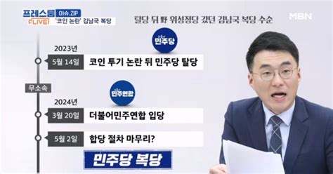 김남국 꼼수 복당보조금 28억 받고 사라지는 위성정당 프레스룸live 이슈zip