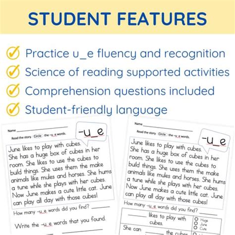 Long U Cvce Decodable Passage Freebie Magic E Silent E Decodable Passage