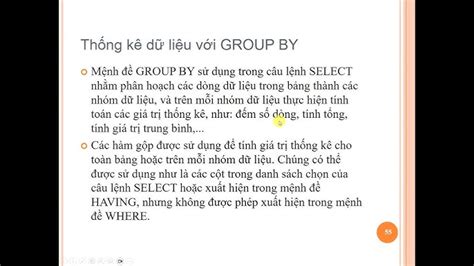 Mệnh đề Group By Having Trong Sql Phân Nhóm Và áp Dụng Các Phép
