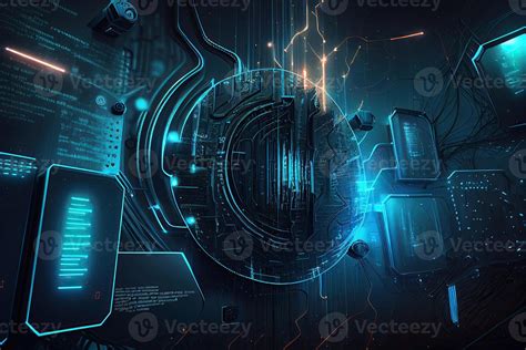 technology background blue glow light abstract digital graphic design