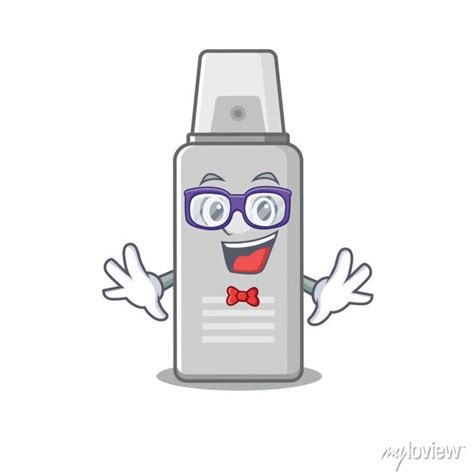 A Caricature Drawing Of Nerd Shaving Foam Wearing Weird Glasses • Wall