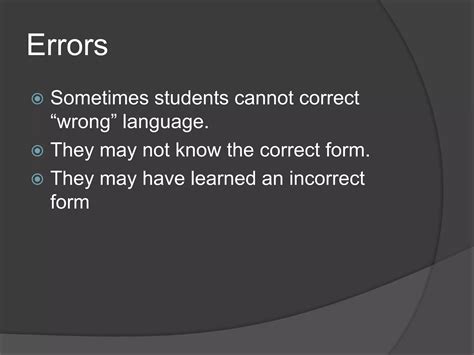 Correcting Errors In Elt Pptx