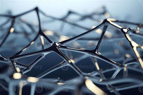 science trancparency glass plexus structure 3d background illustration