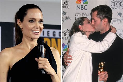 Angelina Jolie Kissing Her Brother