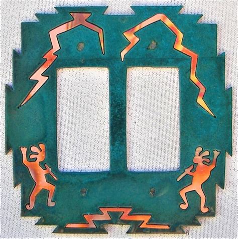 Coppercutts Kokopelli 6 X 6 Double Rocker Switch Etsy