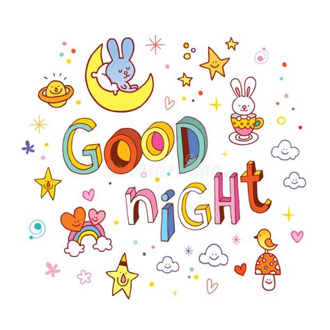 Good Night Stock Vector Illustration Of Elements Illustration 33319345
