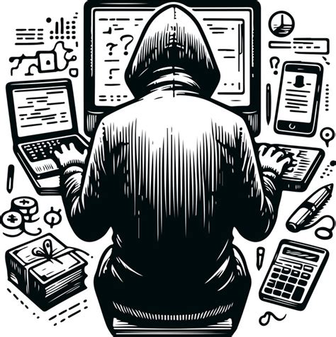 Iconic Computer Hacker Icon Vector Silhouette Template On Isolated White Background Premium Ai