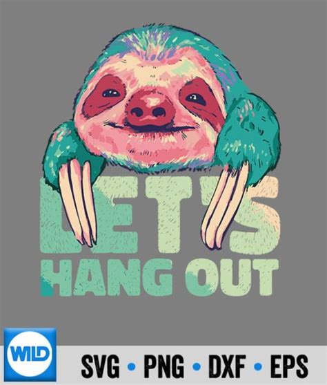 Sloth Svg Sloth Face Claws Sleeping Lounging Chilling Sloth Svg Cut