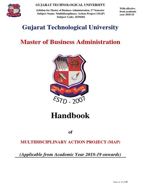 Map Guidelines Gtu Pdf Thesis Master Of Business Administration