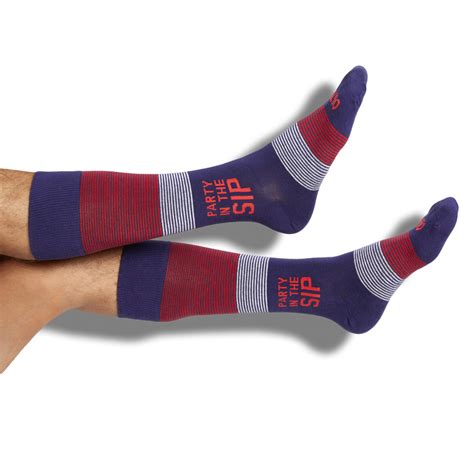 Party In The Sip Navy Officially Licensed Dress Socks Deadsoxy