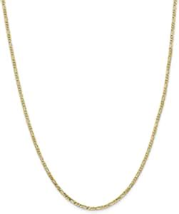 10k 22mm Figaro Link Chain Length 24 In 10 Kt Yellow