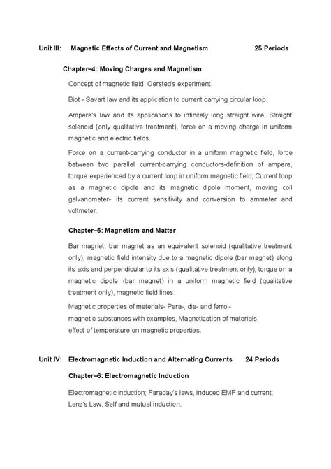 Cbse Class 11 Physics Syllabus 2025 New Download Pdf Here Aglasem