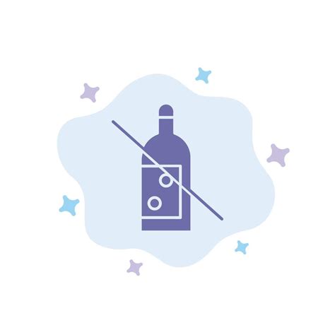 Alcohol Bottle Forbidden No Whiskey Blue Icon On Abstract Cloud