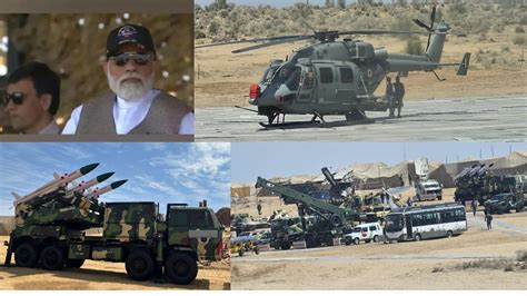 Pm Modi Applauds Indias Military Might At Ex Bharat Shakti Defence