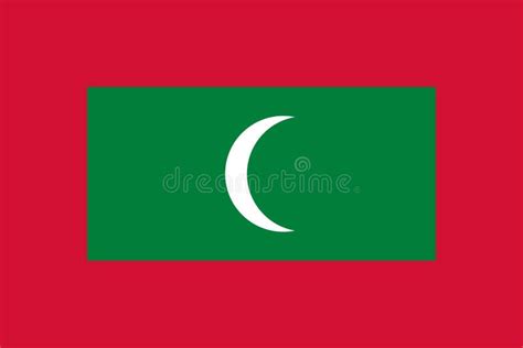 马尔代夫国旗原尺寸和颜色矢量图插图马尔代夫共和国国旗dhivehi Divehi或 向量例证 插画 包括有 设计 马尔代夫 227123408