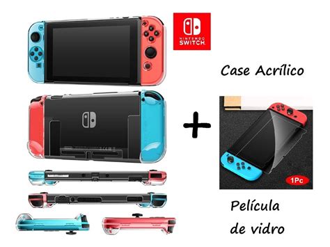 Capa Acrílico Transparente Nintendo Switch Case Película Mercado Livre