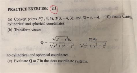 Solved Practice Exercise 21 A Convert Points P1 3 5