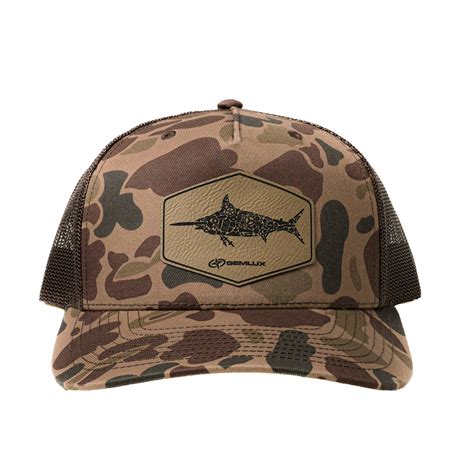 Richardson Duck Camo Leather Patch Hat