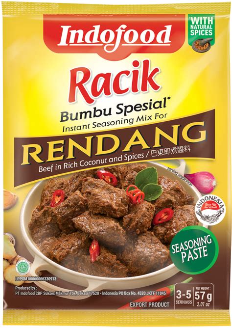 Indofood Instant Seasoning Mix Paste Rendang 12 X 57g Indofood Online