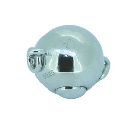 Sterling Silver Push Down Ball Clasp Goldsmith And Jewellery Supplies