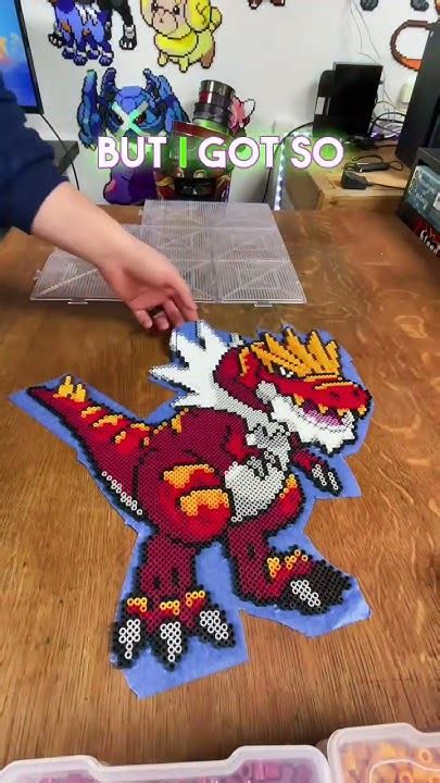 Turning Tyrantrum Into Pixel Perler Bead Art~ Hama Beads Youtube