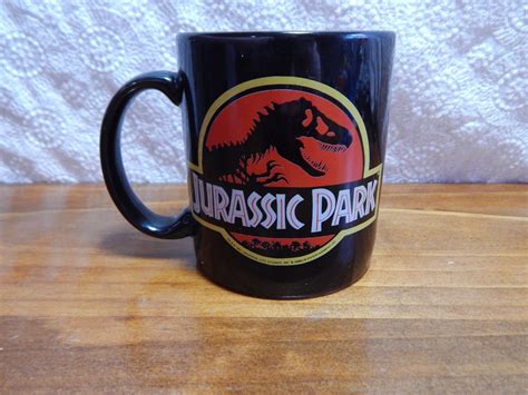 1992 Jurassic Park Coffee Mug Black Original Dakin Vhtf Antique