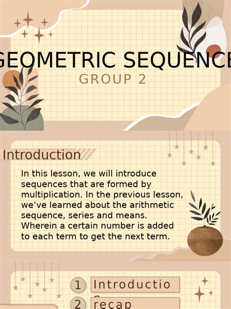 Geometric Sequence Pdf Elementary Mathematics Arithmetic