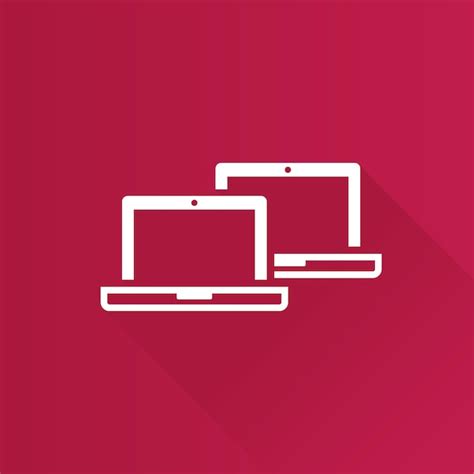 Premium Vector Laptops Flat Color Icon Long Shadow Vector Illustration