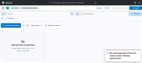 index doesn t show up in the dashboard although the status of the index