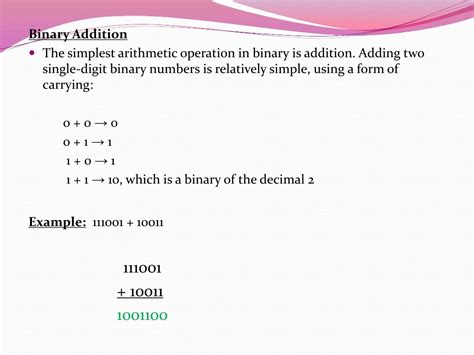 Ppt Binary Arithmetic Addition Subtraction And Representing Numbers Powerpoint Presentation