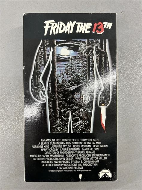 Friday The 13th Vhs 1980 Horror Movie Jason Voorhees Gateway 80s