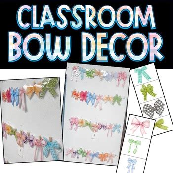 Diy Bow Cutouts Room And Bulletin Board Decor By Msmireishere Tpt