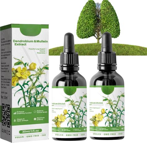 2pcs Clearbreath Dendrobium And Mullein Extract Dropsmullein Leaf