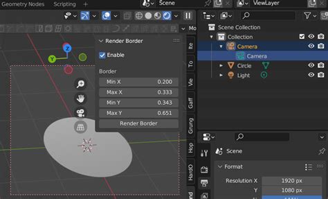 Can I Adjust The Render Region After I Created It With Ctrl B