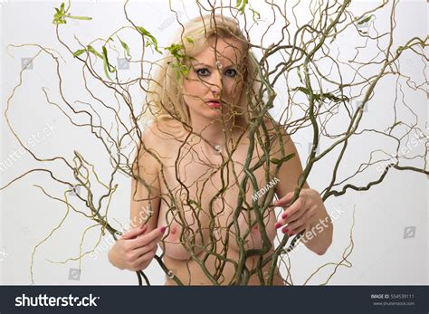 Sexy Woman Behind Leaves Lop Stock Photo Shutterstock