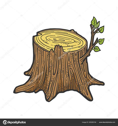 Dibujo De Tronco De árbol Coloreado