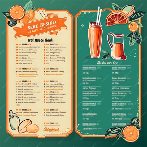 Premium Photo A Set Of Menu Layout 2d Design With Vintage Style Frame