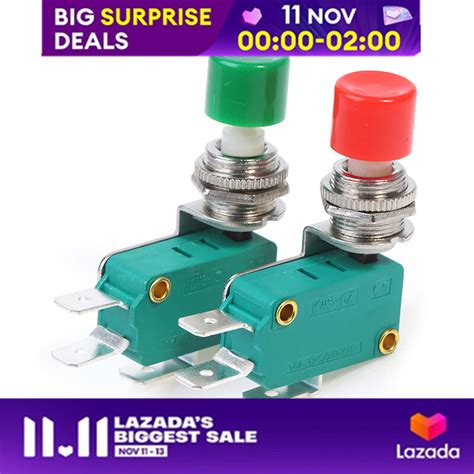 Ggfuyu Ds 438 Momentary Red Green Push Button Actuator Micro Limit Switch Push Button Shopee