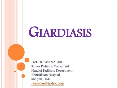 Giardiasis Pptx