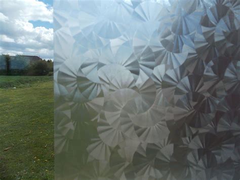 M X CM FROSTED ICE FAN FROSTED GLASS STICKY BACK PLASTIC SELF ADHESIVE VINYL FILM