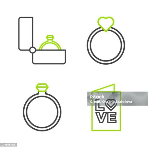 세트 라인 발렌타인 데이 파티 전단지 다이아몬드 약혼 반지 결혼 반지 및 아이콘 벡터 3월에 대한 스톡 벡터 아트 및 기타 이미지 3월 결정체 결혼 의식 Istock