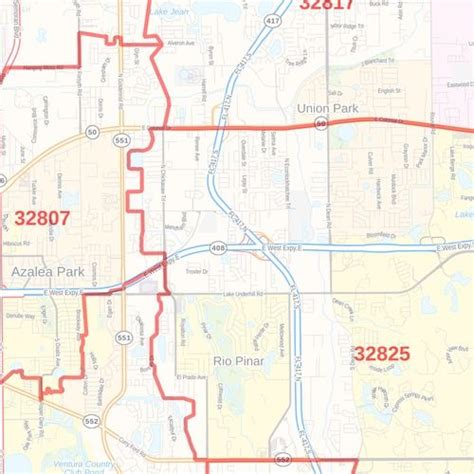Orange County Florida Zip Codes Map