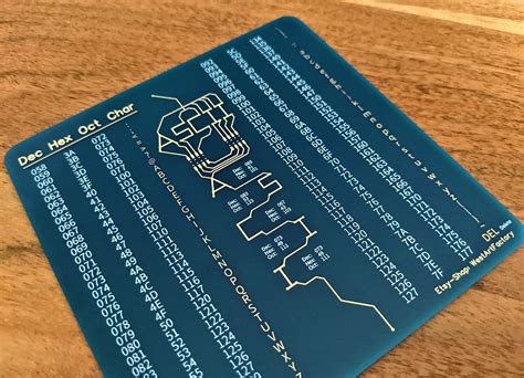 Ascii Cheat Sheet Coasters Made From A High Quality Circuit Etsy