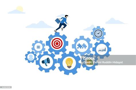 프로젝트 관리 또는 관리자의 개념 성공을 위한 작업 프로세스 또는 워크플로 회사 운영 생산성 또는 효율성 목표 달성을 위한 전략