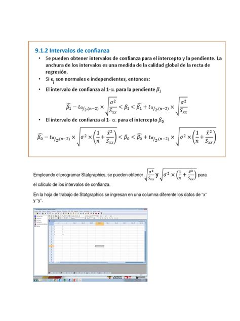 Intervalos De Confianza Regresión Lineal Pdf Pdf Métodos Y
