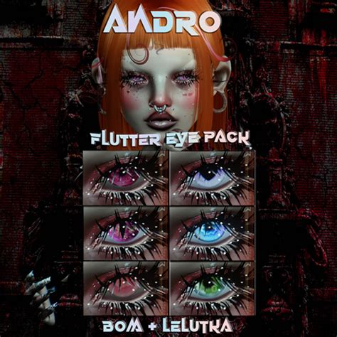 Second Life Marketplace Andro Flutter Eyes Pack Bom Lelutka Hd